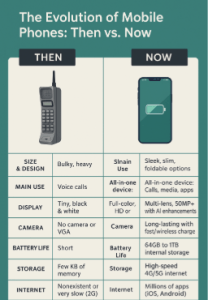 The Evolution of Mobile Phones: Then vs. Now – SIMCEL ONLINE