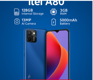itel A80 (128GB + 3GB RAM): More Space, More Style, More Power – SIMCEL ...