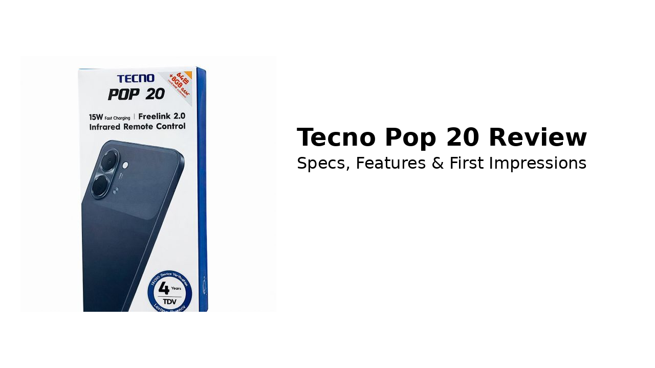 Tecno Pop 20 Review: Specs, Features & First Impressions – SIMCEL ONLINE